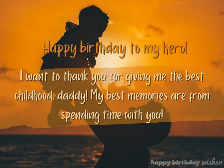 My Daddy Is My Hero Happy Birthday Wisher