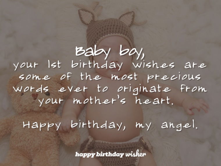 Happy 1st Birthday Quotes Wishes For Baby Boy Happy Birthday Wisher