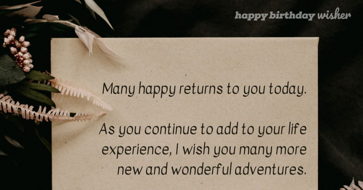 Wishing you many more adventures - Happy Birthday Wisher